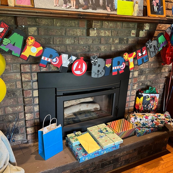 Superhero Birthday Banner, Superhero Party, Superhero Birthday, Kids ...
