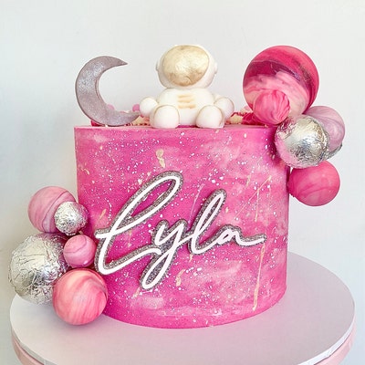 Personalised Double Layer Topper Swirly Style, Wedding Cake Topper ...