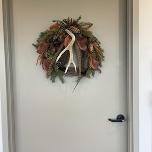 Antler Wreath-western Antler Wreath-western Floral Wreath-skull Wreath ...