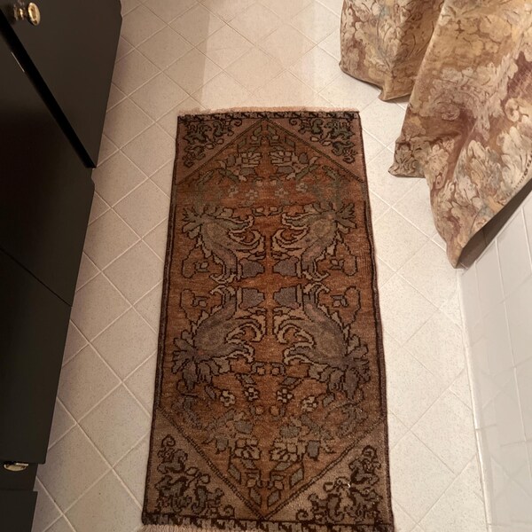 Handmade Runner Rug, Saloon Runner Rug, Wool Turkish Runner Rug ...