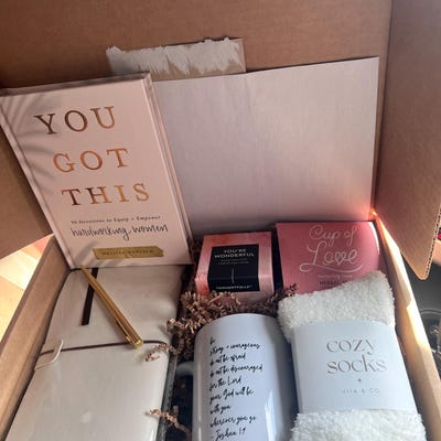 Go for It Inspirational Box for Women, Dreamy Hygge Gift Basket ...