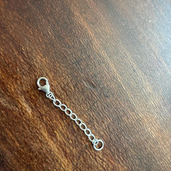 Heavy Duty Adjustable Extender Chain, 925 Sterling Silver, 2 Inch 3 ...