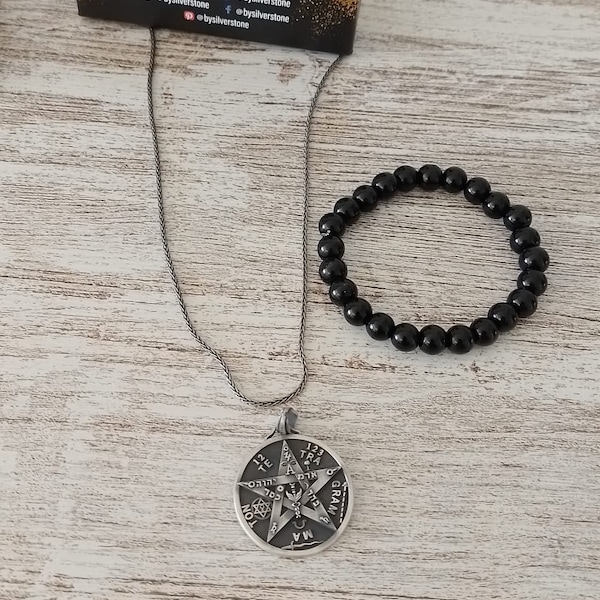 YHWH Tetragrammaton Necklace for Men, Hebrew Necklace in Silver, Jewish ...