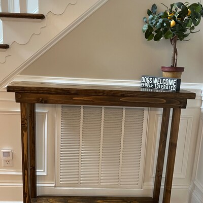 36 Inch Rustic Console Table Extra Narrow 36 Inch Sofa Table Entryway ...