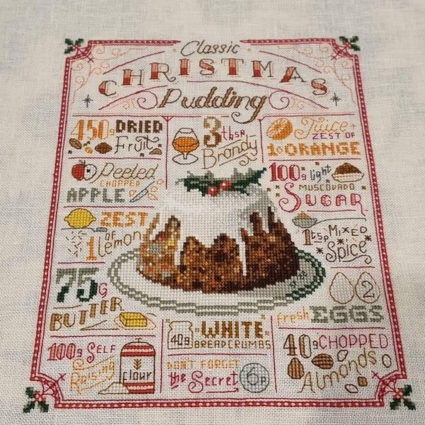 Christmas Pudding - Cross Stitch Pattern (digital Format - PDF) - Etsy