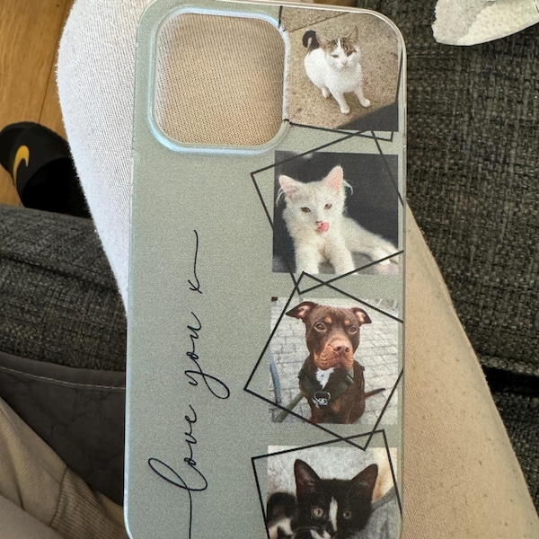 Personalised Photo Collage Phone Case Soft Silicone Cover for Apple ...