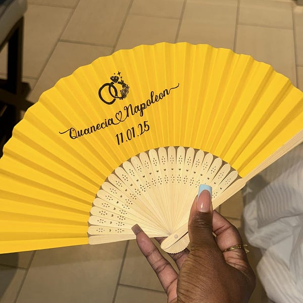 Personalized Paper Fans Wedding Party Favors Gifts Guests Custom ...