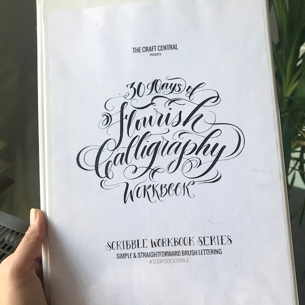 Printable Whimsical Calligraphy Workbook Brush Lettering Practice Guide ...