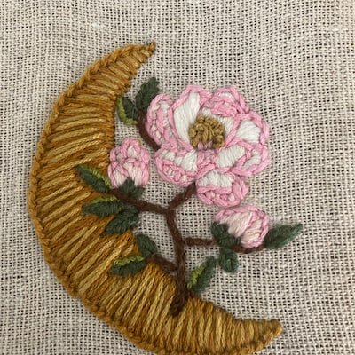 Floral Book Embroidery Pattern, Instant Download, Reading Book Decor ...