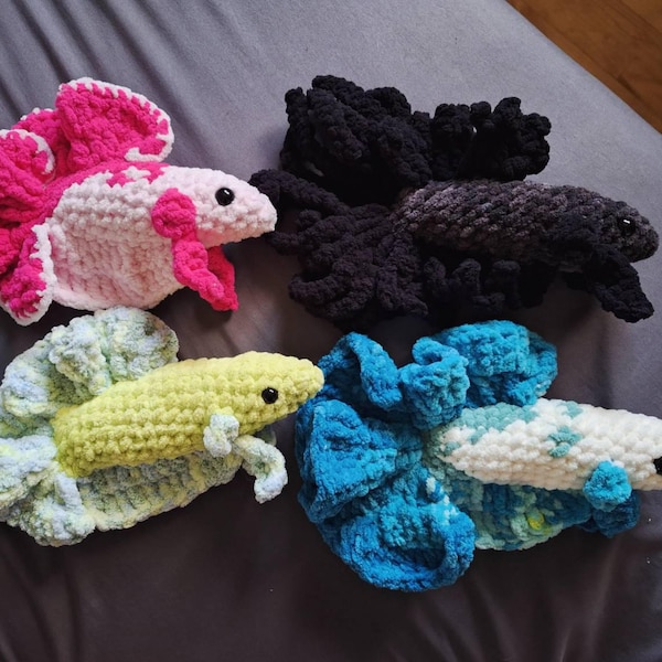 Crochet Betta Fish Pattern NO SEW Fish Pet Goldfish Download Amigurumi ...