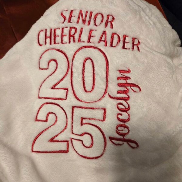 Personalized Embroidered Softball Blanket, Graduation Blanket, Senior ...