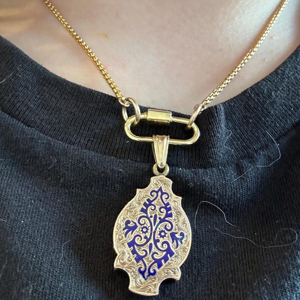 Sterling Silver Carabiner Charm Necklace 1.4mm Dainty Rolo Chain Charm ...