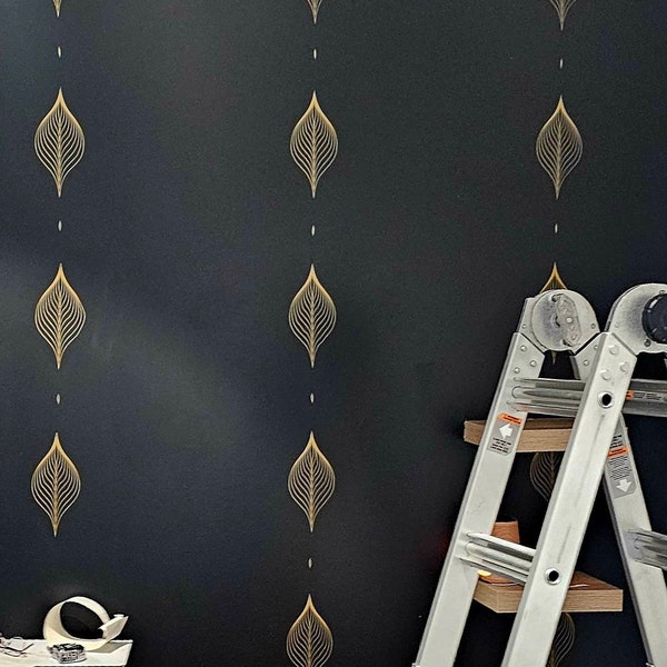 Line Drawing Corner Wall Decals, Accent Floral Line Drawing Corner ...