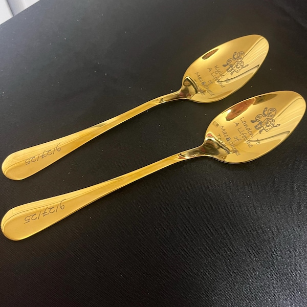 Personalized Ice Cream Spoons Custom Engraved Spoon to a Lifetime of ...