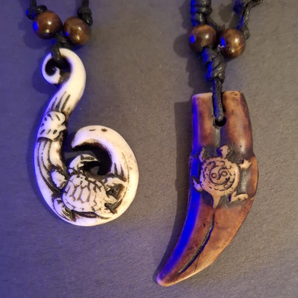 Maui Hooks - Hei Makau Adjustable Bone & Resin Necklaces- Story ...