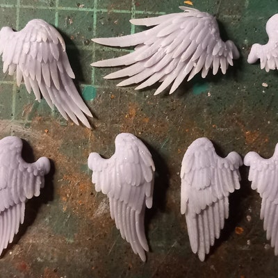 4 Sets Angelic Feather Wings for Kitbash and Table Top Miniatures 32 ...