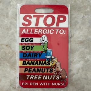 Custom Food Allergy Stickers for Lunch Boxes Labels School Children ...