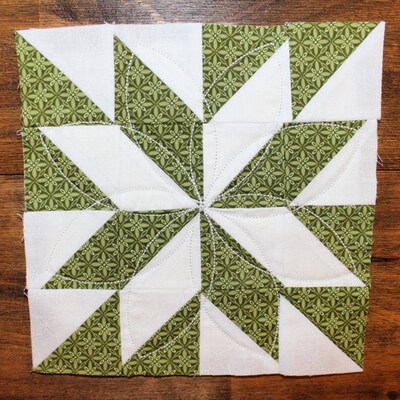 Pinwheel Outline Quilt Block Machine Embroidery Design, Embroidery ...