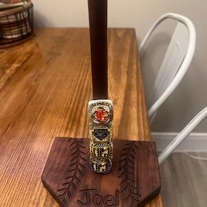Personalize Softball/baseball Ring Display Baseball, Trophy Display - Etsy