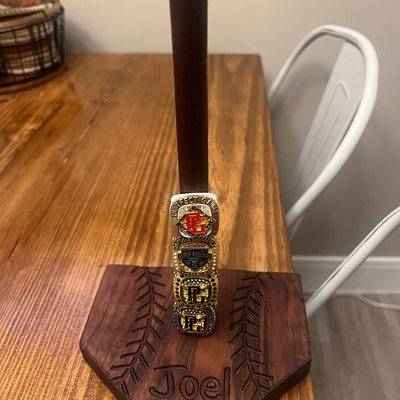 Personalize Softball/baseball Ring Display Baseball, Trophy Display - Etsy