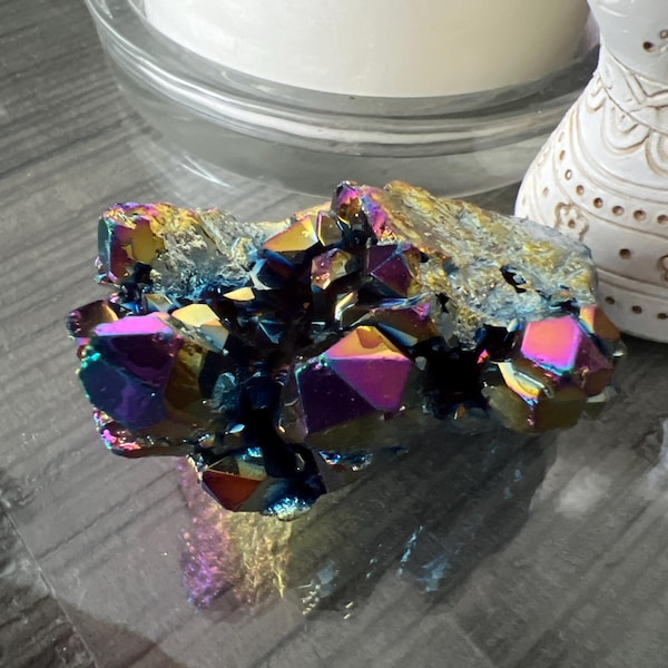 Titanium Rainbow Aura Quartz Cluster -healing Crystals and Stones ...