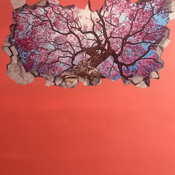 Sakura Cherry Tree Ceiling - 3d Wallpaper - 3d Wall Decals - 3d Printed ...