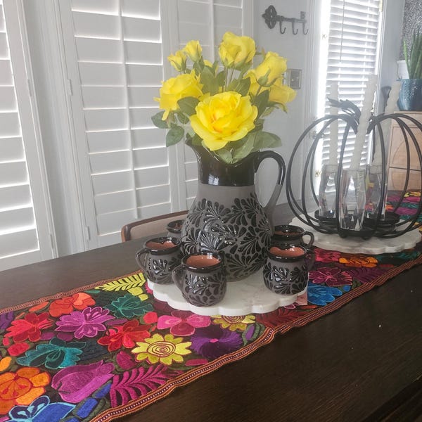 Pitcher Set With 6 Cups | Jarra Con 6 Vasos | Made in Mexico | Hecho En ...