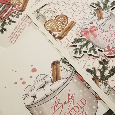 Gingerbread Watercolor Digital Paper Pack, Christmas Pattern, Cute ...