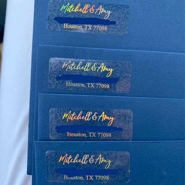 50 Small Return Address Label,small Clear Address,custom Address Label ...