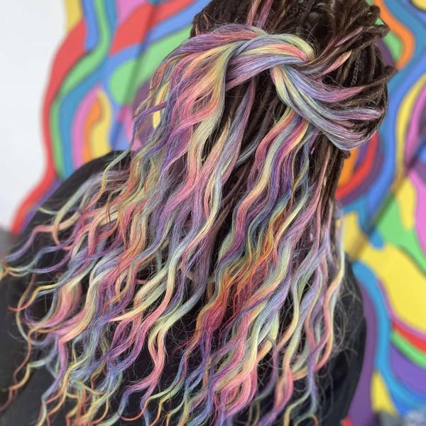 Microdreads Turquoise Micro Dreadlock Extensions Synthetic Soft Dreads ...