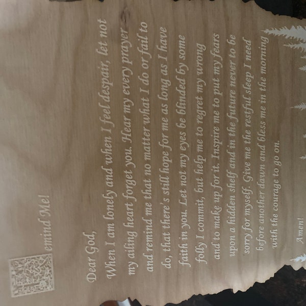 Wood Engraved Personalized Letter. Forest Themed Custom Love Message ...