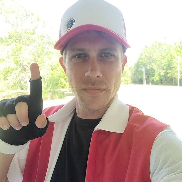 POKEMON Trainer RED Hat Costume Cosplay Anime Nintendo in STOCK Ash ...