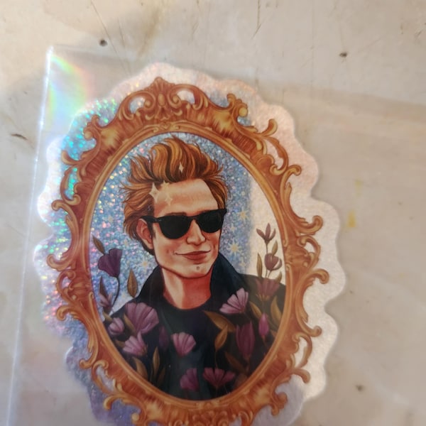 Sparkly Edward Cullen Twilight Glitter Sticker - Etsy