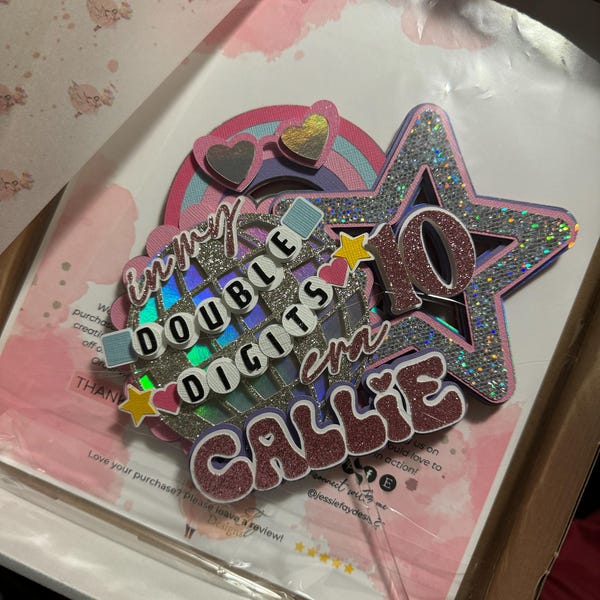 Pre Teen Cake Topper, in My Pre Teen Era, Pre Teen Birthday, Disco Cake ...