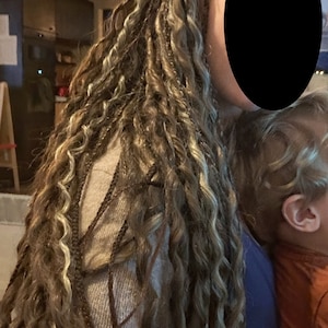 Curly Dreads Ombre Brown to Light Brown Dreads Double Ended or Single ...