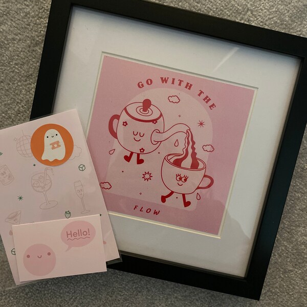 Plush Pastries 6x6 Square Art Print Plush Print/kawaii Pastries/cute ...