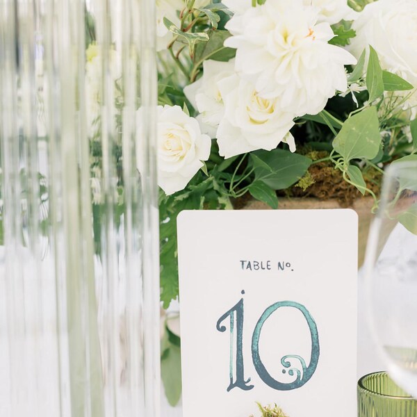 Wedding Table Numbers, Watercolor Table Numbers, Elegant Numbers, Table ...