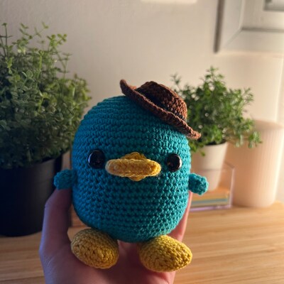 Perry the Platypus Crochet Pattern, Phineas and Ferb Pattern, Ducky ...
