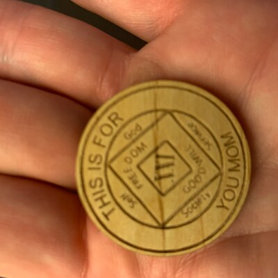 Personalized Wooden Narcotics Anonymous Medallion, NA Birthday Tokens ...