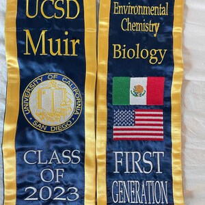 Military Graduation Stole Design Your Own Custom Embroidered Satin ...