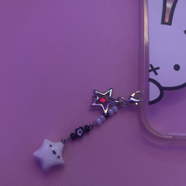 Beaded Star Friend Phone Charm - Etsy