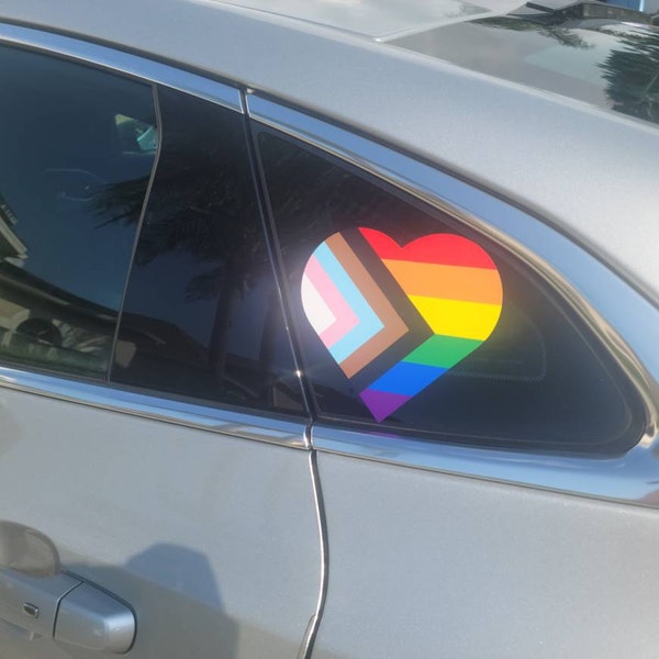 Heart Progress Pride Flag LGBTQ POC Transgender Flag - Vibrant Color ...