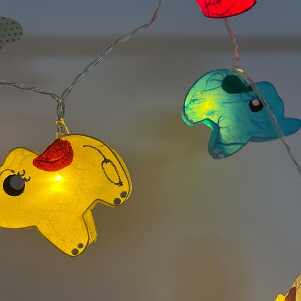 Squared Multi Color String Lights Japanese Paper Lantern Fairy Lights ...