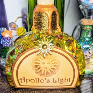 Powdered Moonstone & Sunstone Magical Apothecary Potion Bottle Witch ...