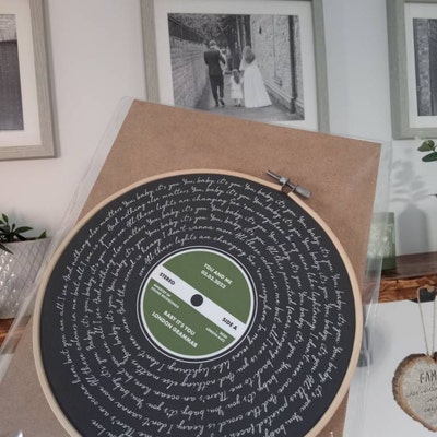 Personalised Song Sheet Music Notes Lyrics Print 1st, 2nd Anniversary ...