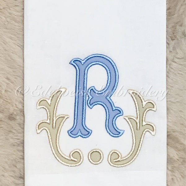 DIGITAL Applique Embroidery Design, the Jane Monogram Frame and Font ...