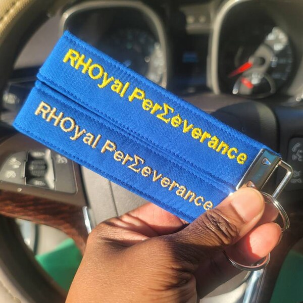 Delta Sigma Theta Red and White Embroidered Key Fob Wristlet Keychain ...