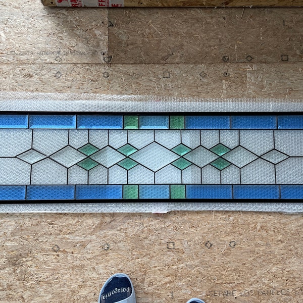 Clear Beveled Stained Glass Window Panel-made to Order 20.5x12.5 - Etsy