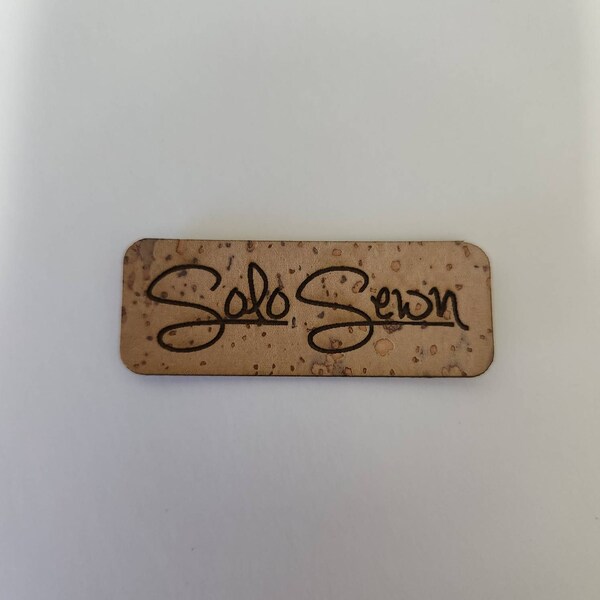 Qty. 25 Custom Laser Engraved Cork Fabric Flexible Labels, Knitting ...