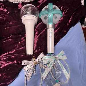 SEVENTEEN SVT Caratbong Ribbon Bow Keychain Pendant Light Stick Lanyard ...